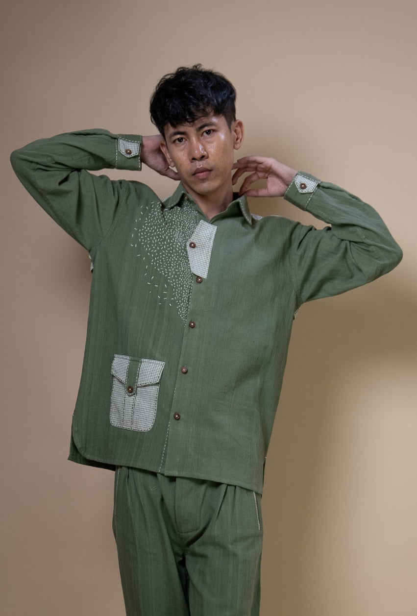 Meadows Embroidered Full Shirt – Lafaani