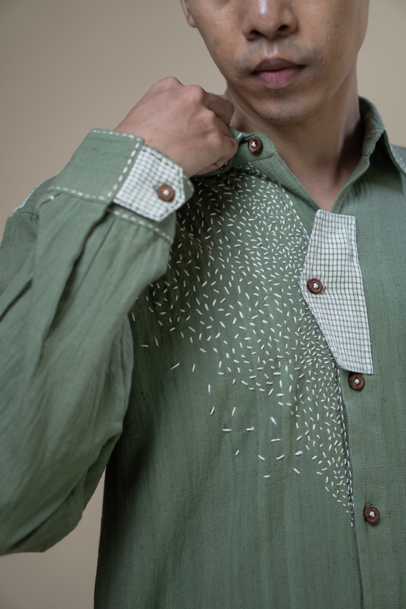Meadows Embroidered Full Shirt – Lafaani