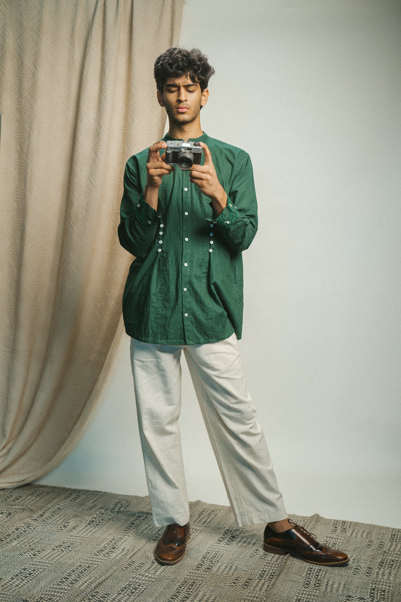 Rewind Button Detail Shirt & Kora Straight Pants – Lafaani